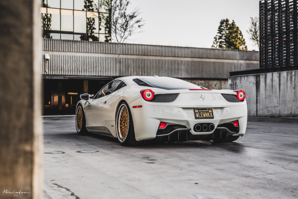 White Ferrari 458 Italia - Brixton Forged™