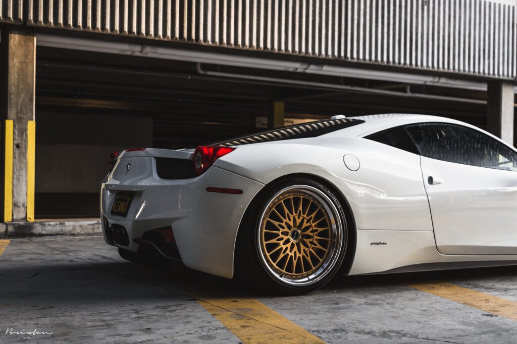 White Ferrari 458 Italia - Brixton Forged™