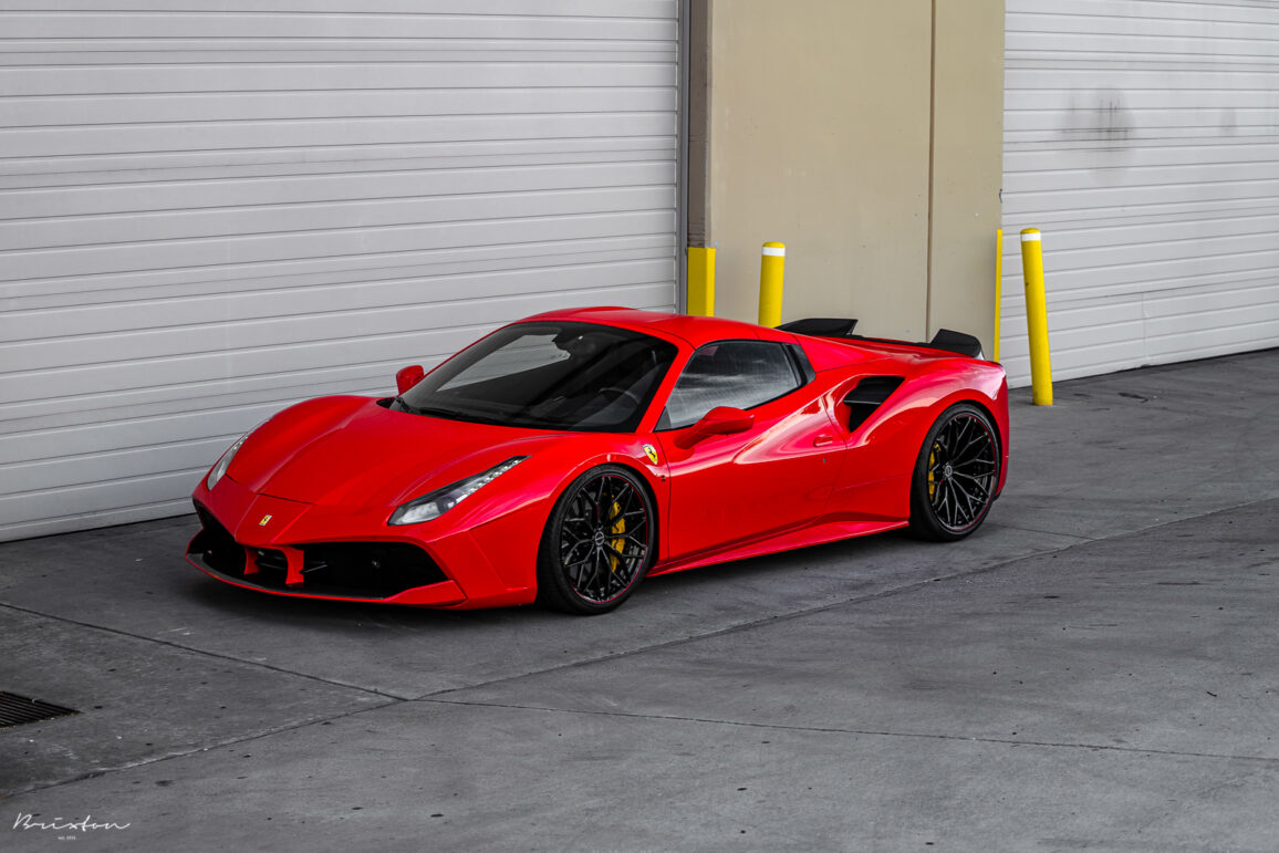 Red Ferrari 488 GTB - Brixton Forged™
