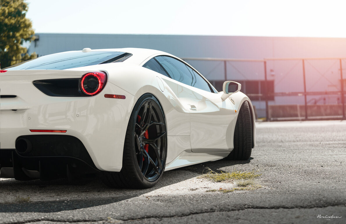 White Ferrari 488 GTB - Brixton Forged™