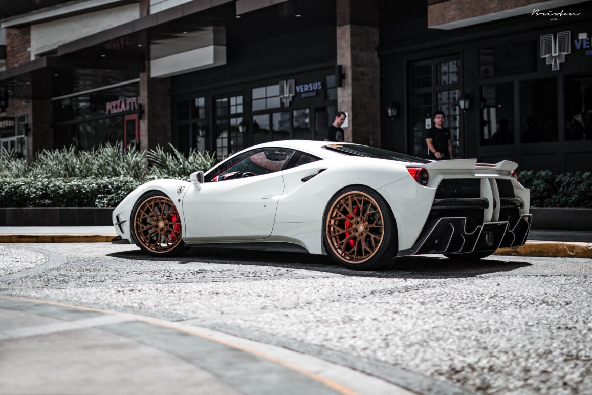 White Ferrari 488 GTB - Brixton Forged™