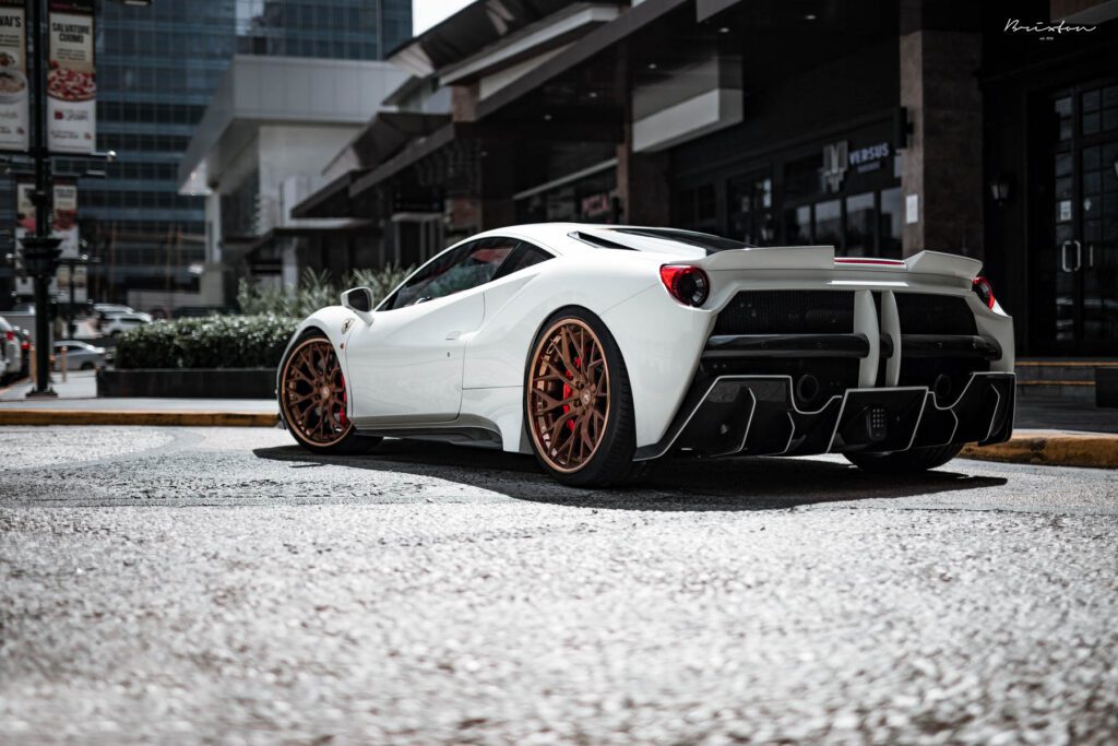 White Ferrari 488 GTB - Brixton Forged™