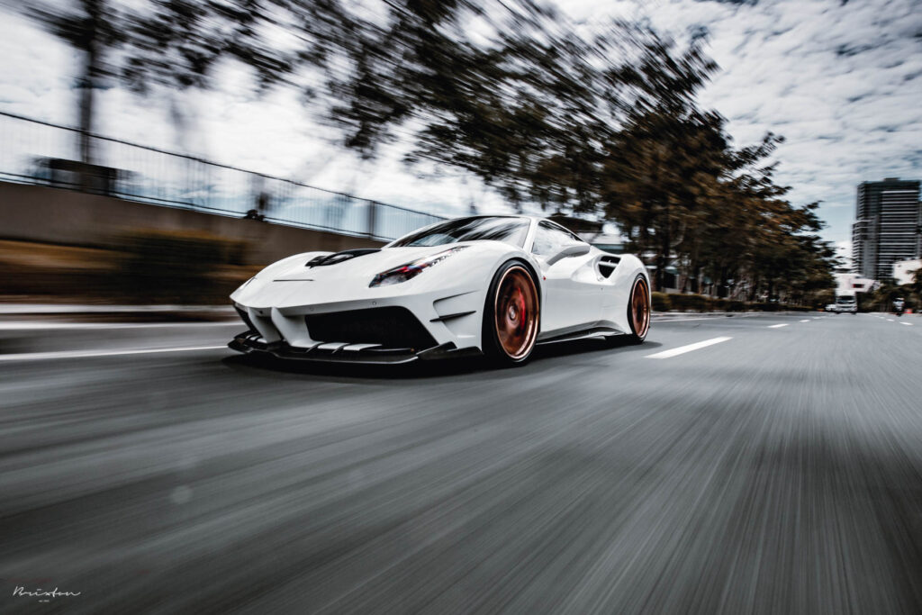 White Ferrari 488 GTB - Brixton Forged™
