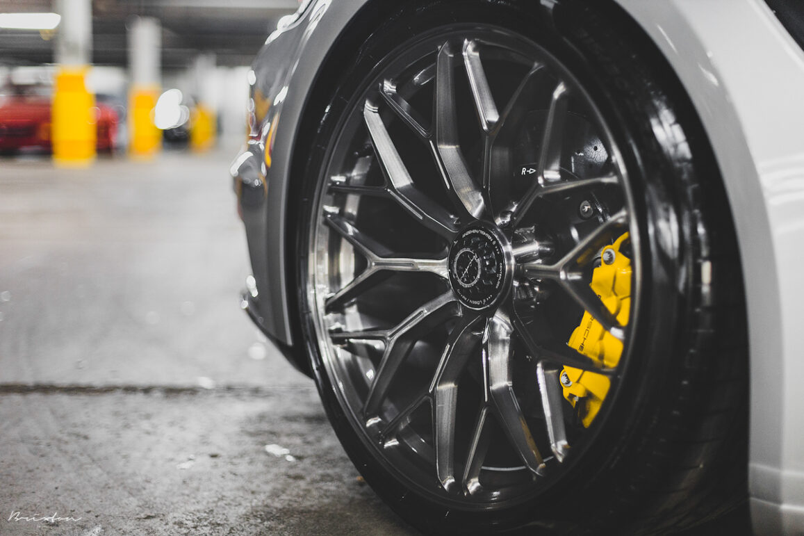 Silver Porsche 992 Turbo S - Brixton Forged™