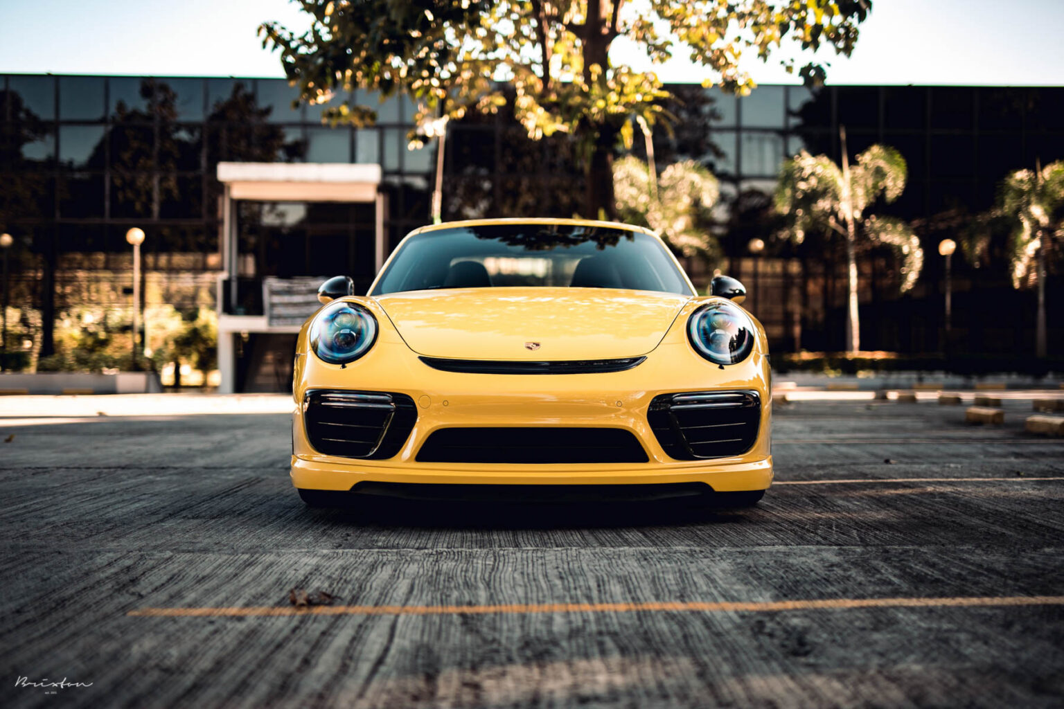 Yellow Porsche 991 Turbo S - Brixton Forged™