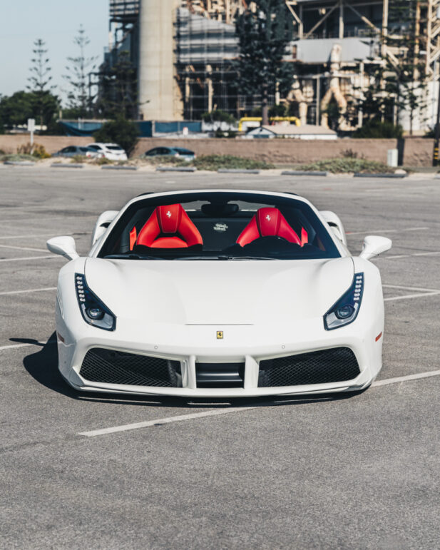 White Ferrari 488 GTB Spider - Brixton Forged™