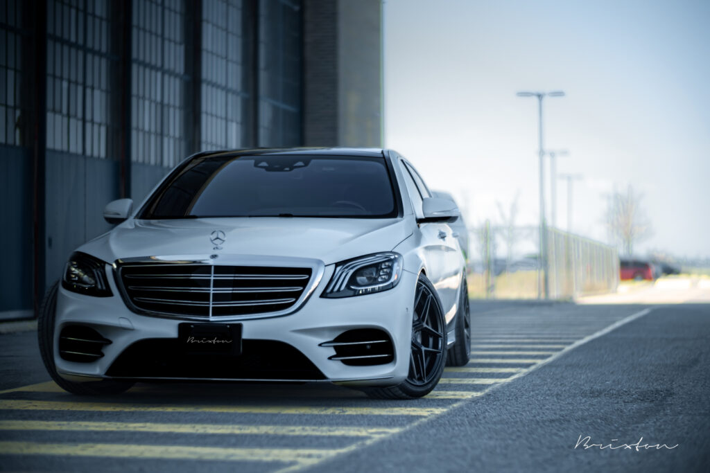 White Mercedes Benz S560 - Brixton Forged™