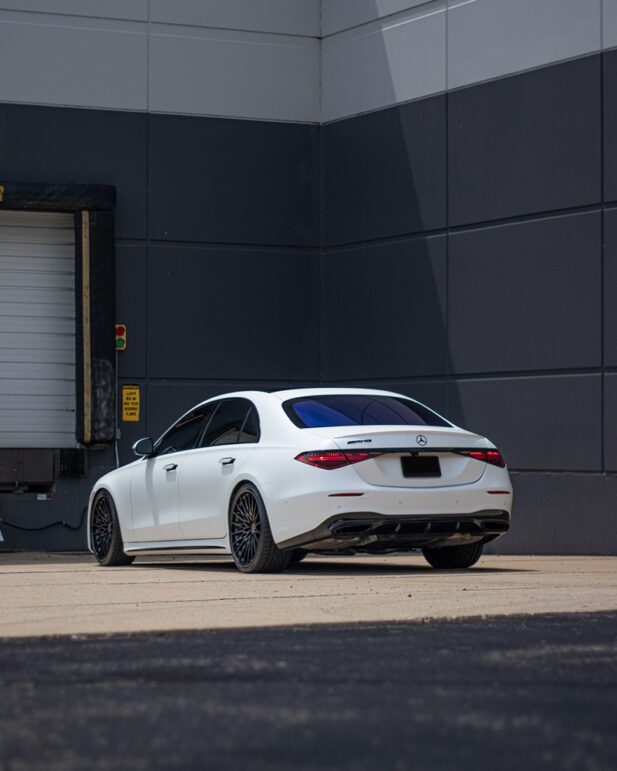 White Mercedes Benz S580 - Brixton Forged™