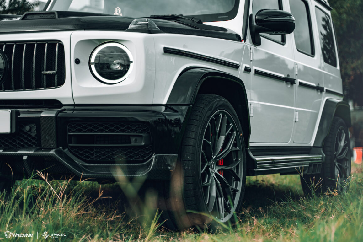 White Mercedes Benz G63 AMG - Brixton Forged™