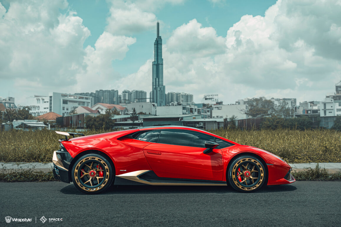 Red Lamborghini Huracan - Brixton Forged™