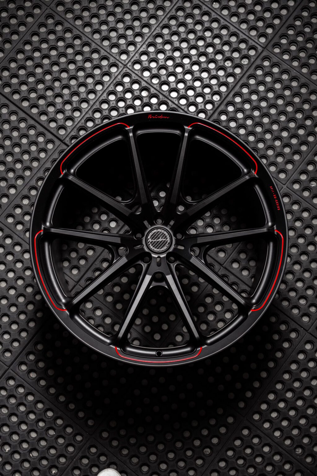 PF11 RS Satin Black Red Fill (Wheel Images) - Brixton Forged™