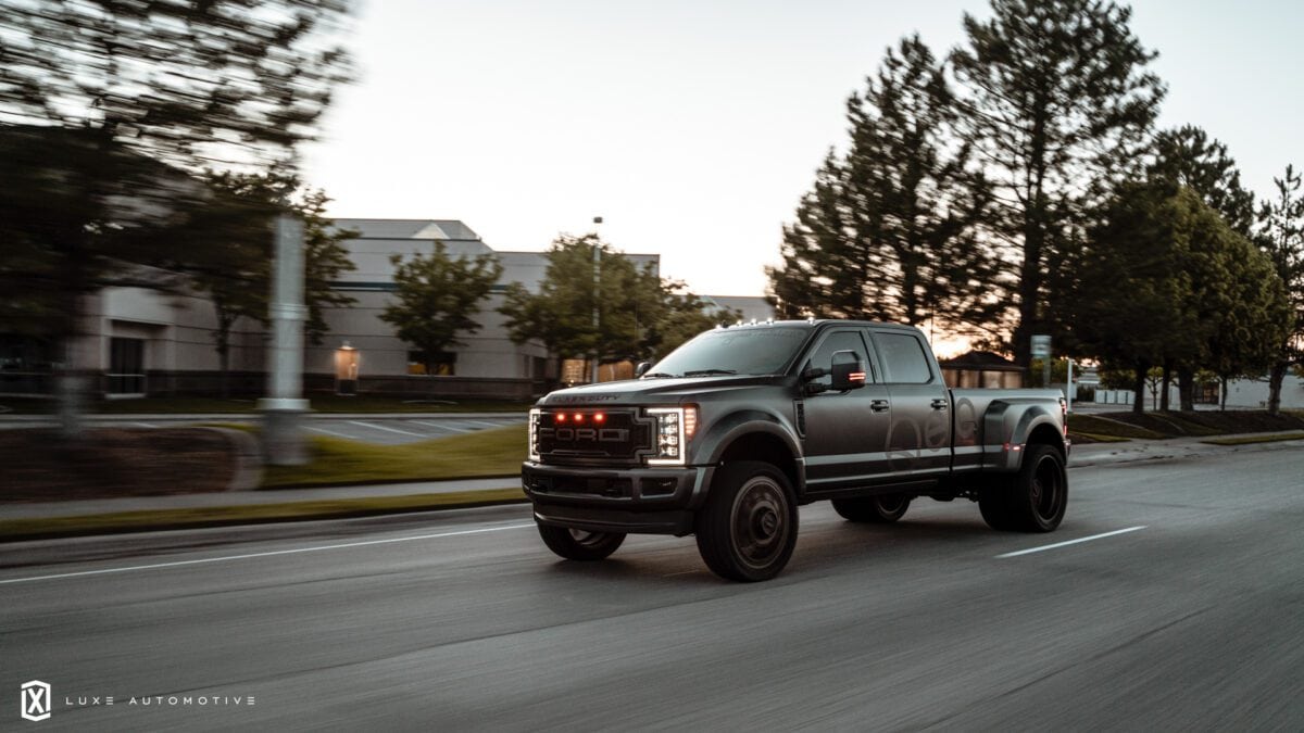 Matte Black F450 Super Duty - Ford F450 wheels Brixton Forged - Brixton ...