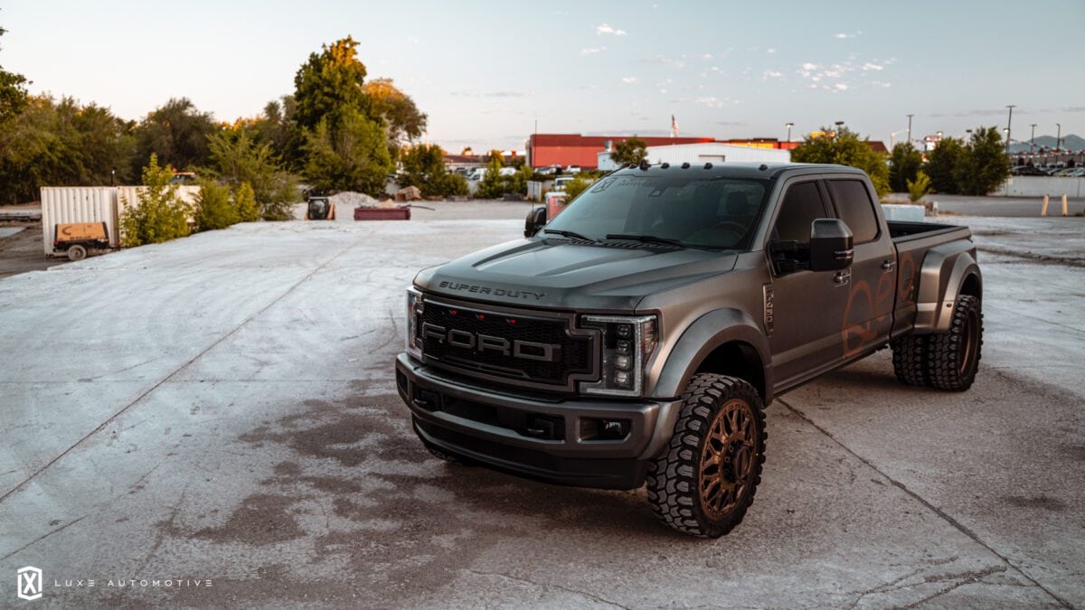 Matte Black F450 Super Duty - Ford F450 wheels Brixton Forged - Brixton ...