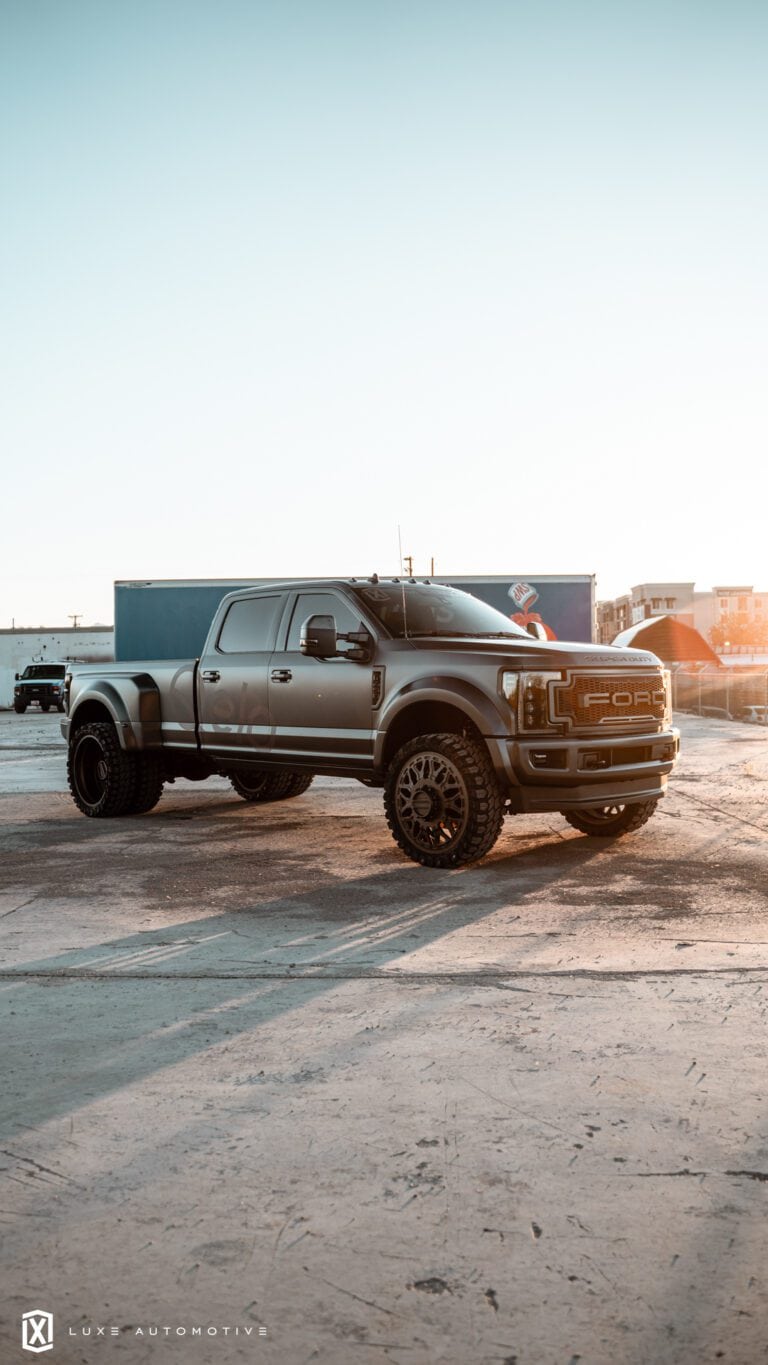 Matte Black F450 Super Duty - Ford F450 wheels Brixton Forged - Brixton ...