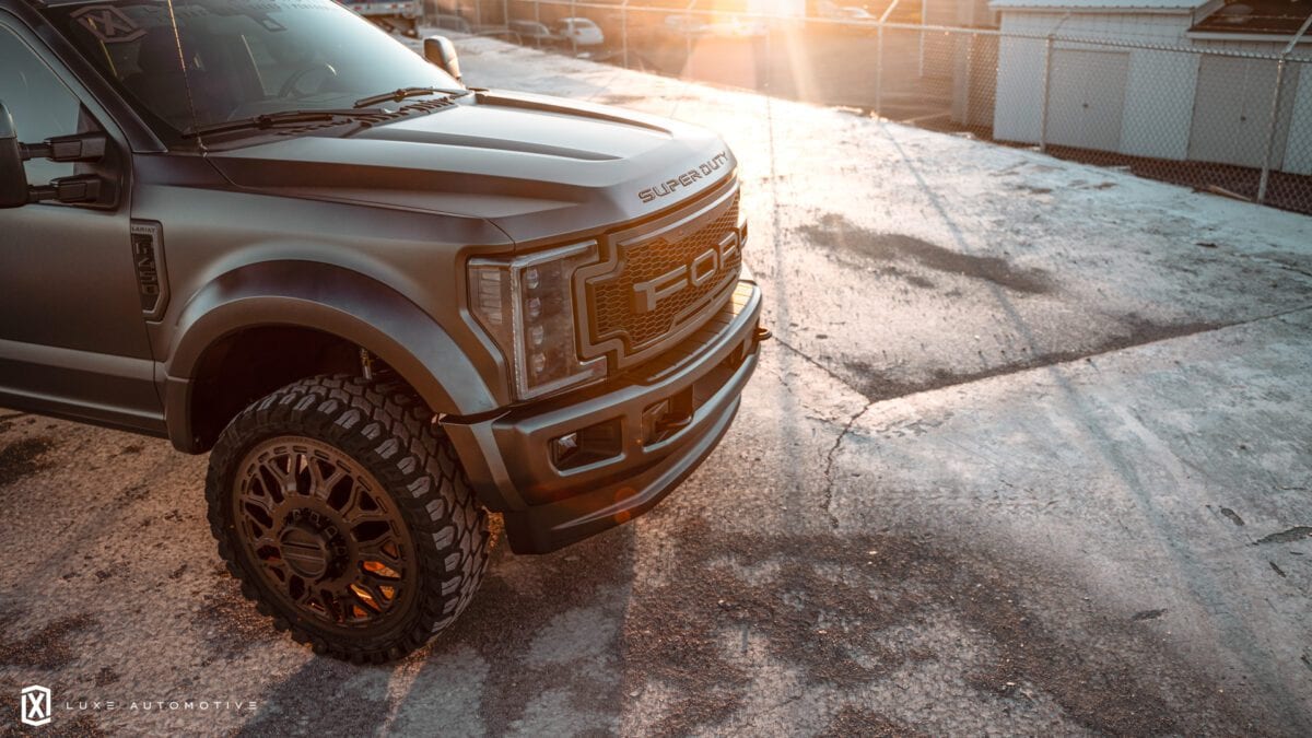 Matte Black F450 Super Duty - Ford F450 wheels Brixton Forged - Brixton ...
