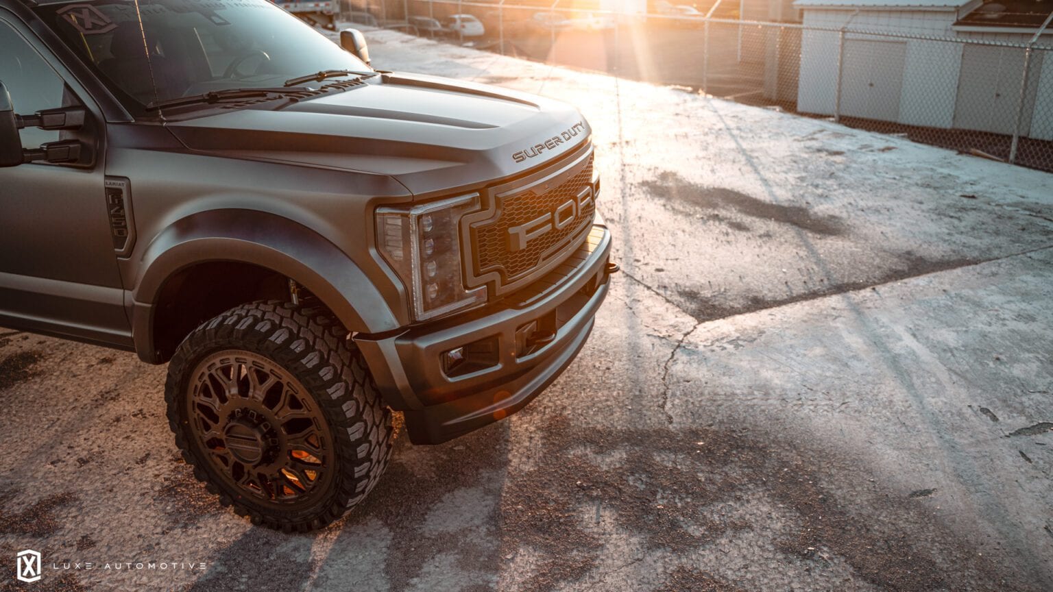 Matte Black F450 Super Duty - Ford F450 wheels Brixton Forged - Brixton ...
