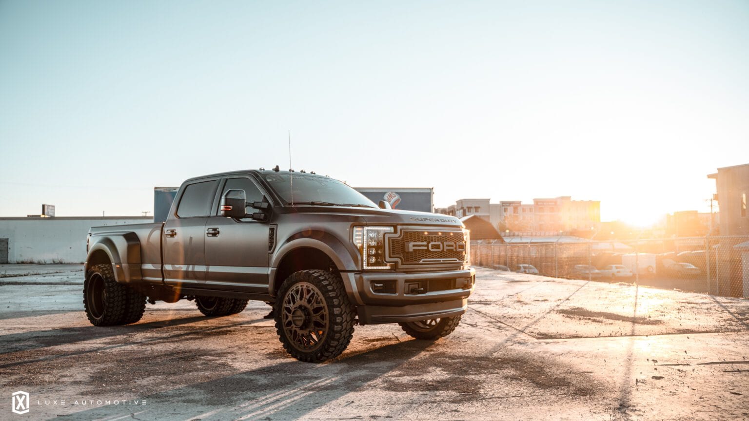 Matte Black F450 Super Duty - Ford F450 wheels Brixton Forged - Brixton ...
