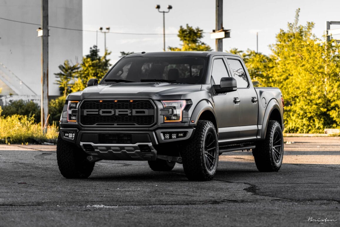 Matte Black Ford Raptor wheels - Brixton Forged M51 Off-road - Brixton ...