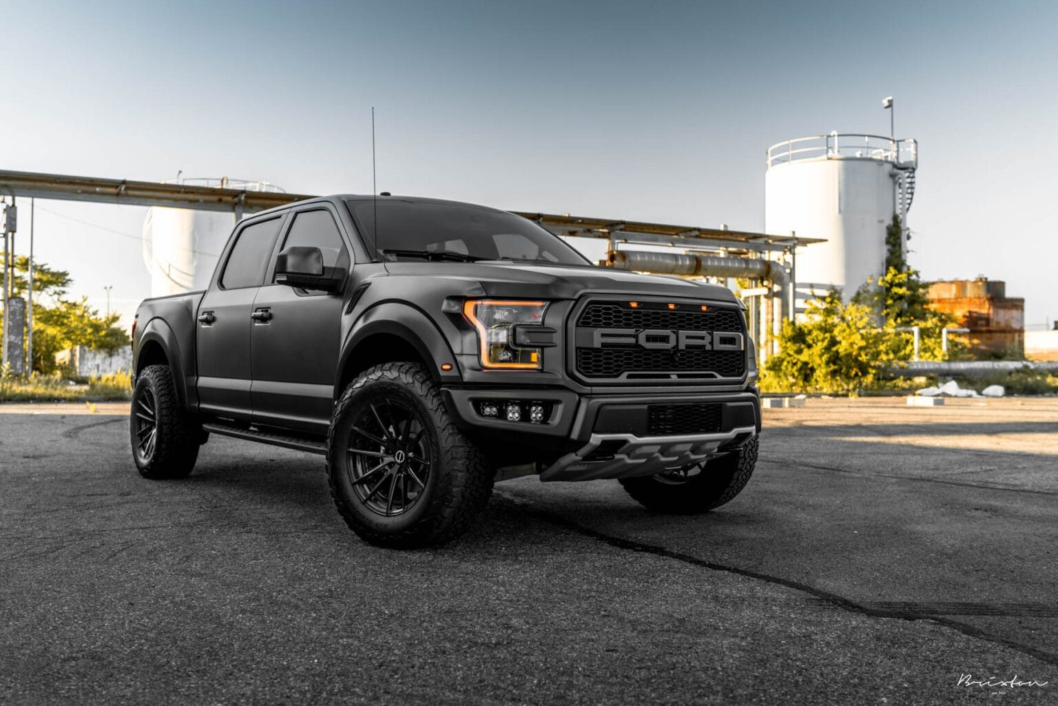 Matte Black Ford Raptor wheels - Brixton Forged M51 Off-road - Brixton ...