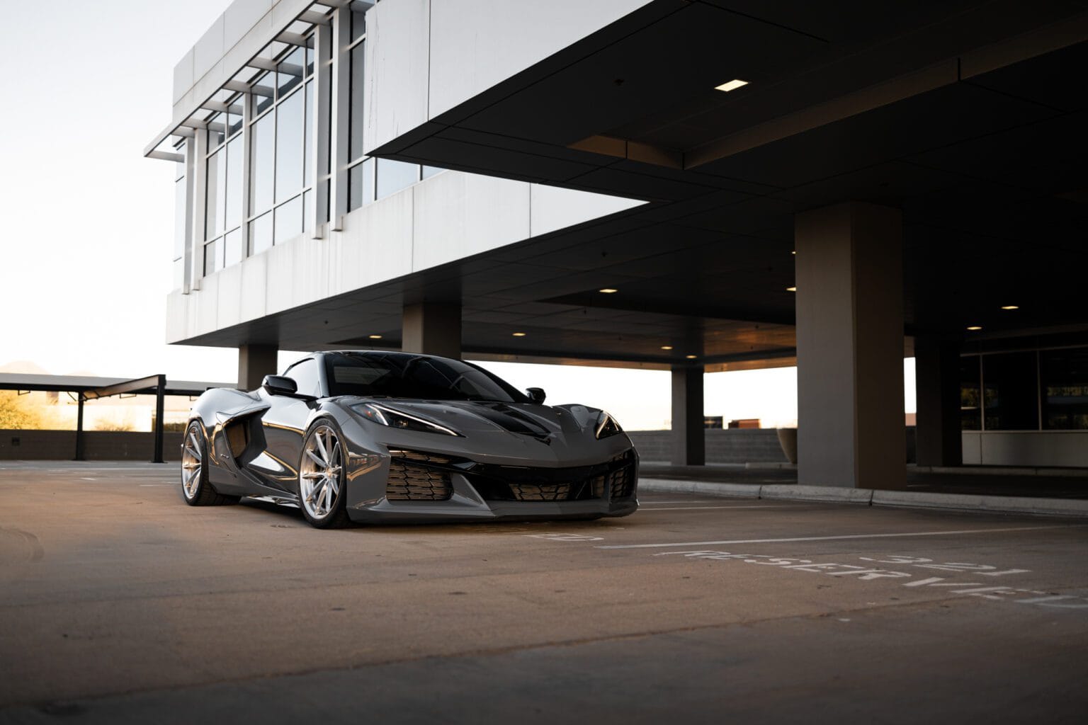 Grey Chevrolet Corvette C8 Z06 on R11 R - Brixton Forged™