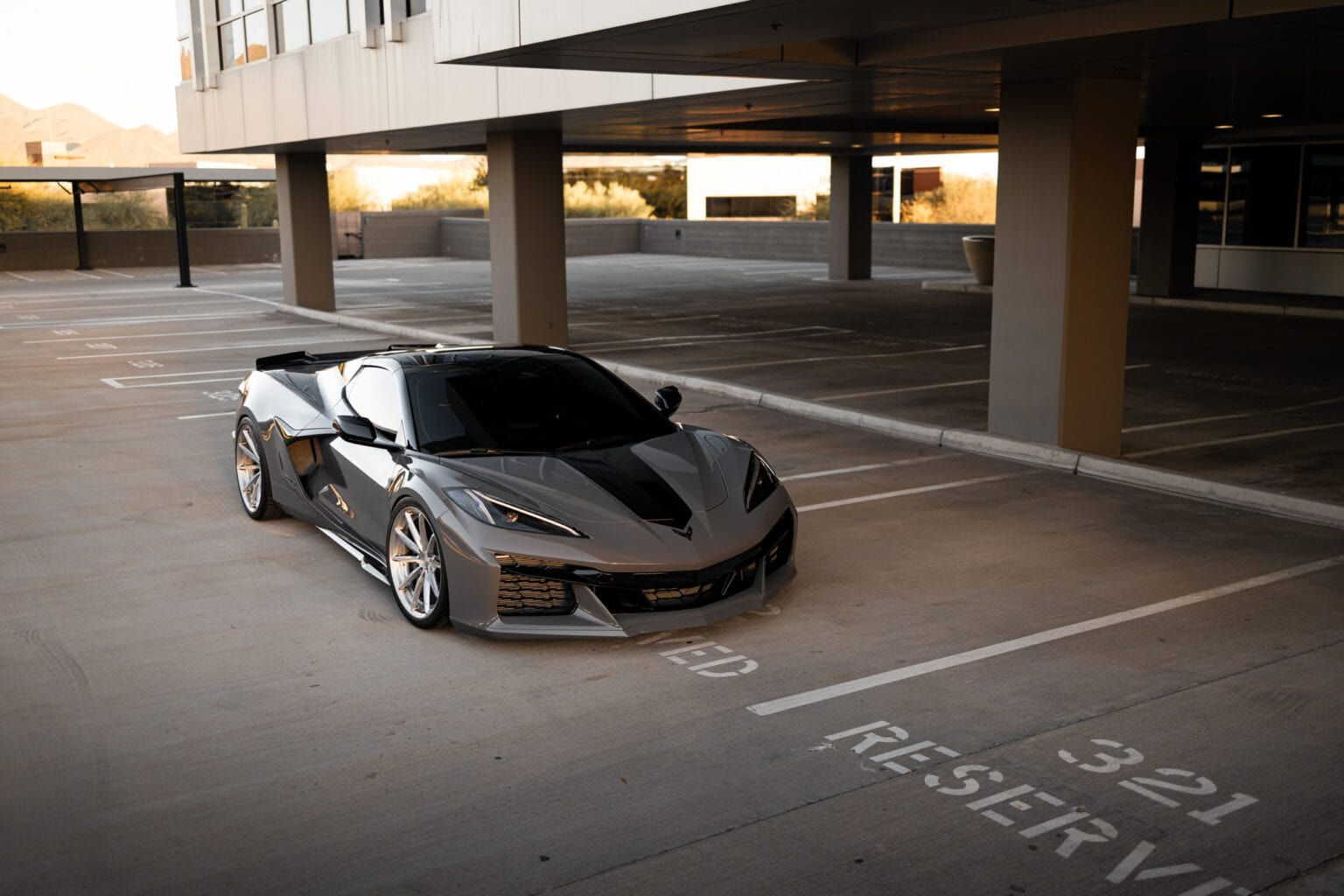 Grey Chevrolet Corvette C8 Z06 on R11 R - Brixton Forged™