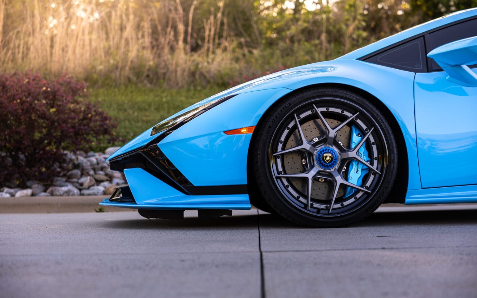 Blue Lamborghini Huracan Tecnica - PF7 Targa Series - Brixton Forged™