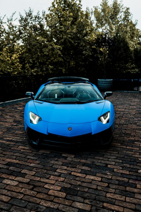 Blue Lamborghini Aventador SV Roadster - Brixton Forged™