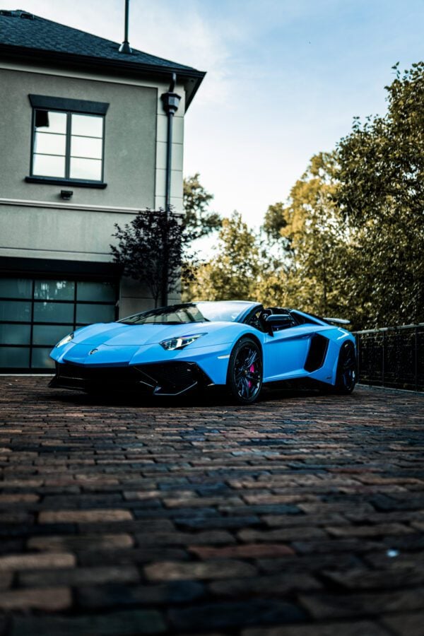 Blue Lamborghini Aventador SV Roadster - Brixton Forged™