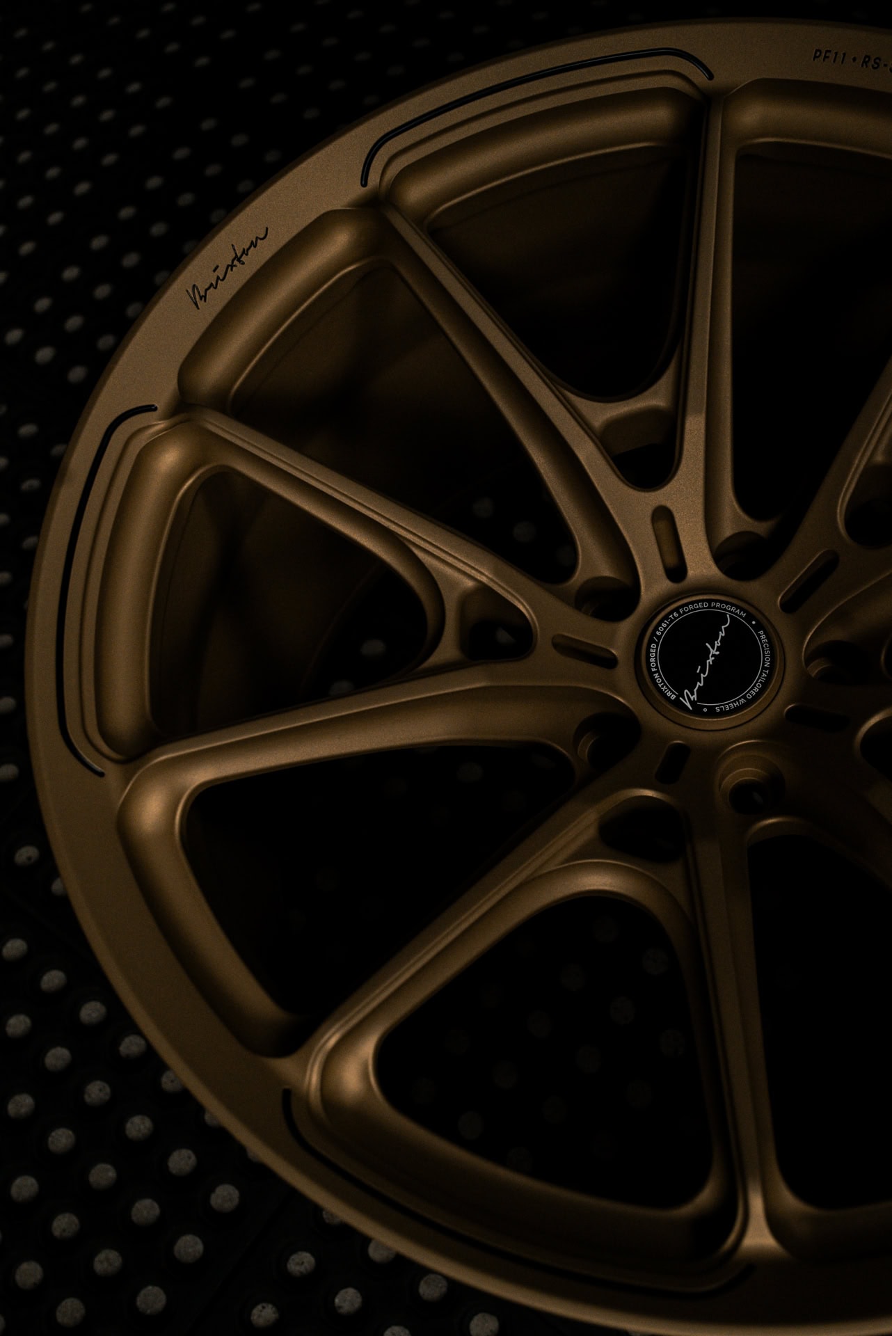 PF11 RS Satin Trofeo Gold (Wheel Images) - Brixton Forged™