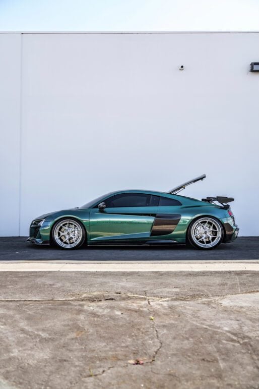 Green Audi R8 Supercharged - PF7 Targa Series - Brixton Forged™
