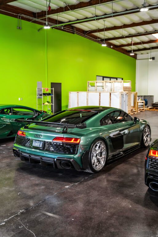 Green Audi R8 Supercharged - PF7 Targa Series - Brixton Forged™