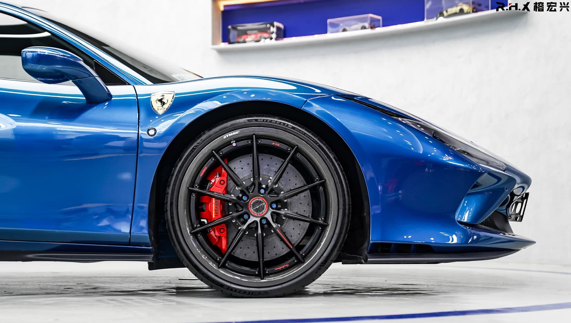 Blue Ferrari F8 Tributo - Brixton Forged™