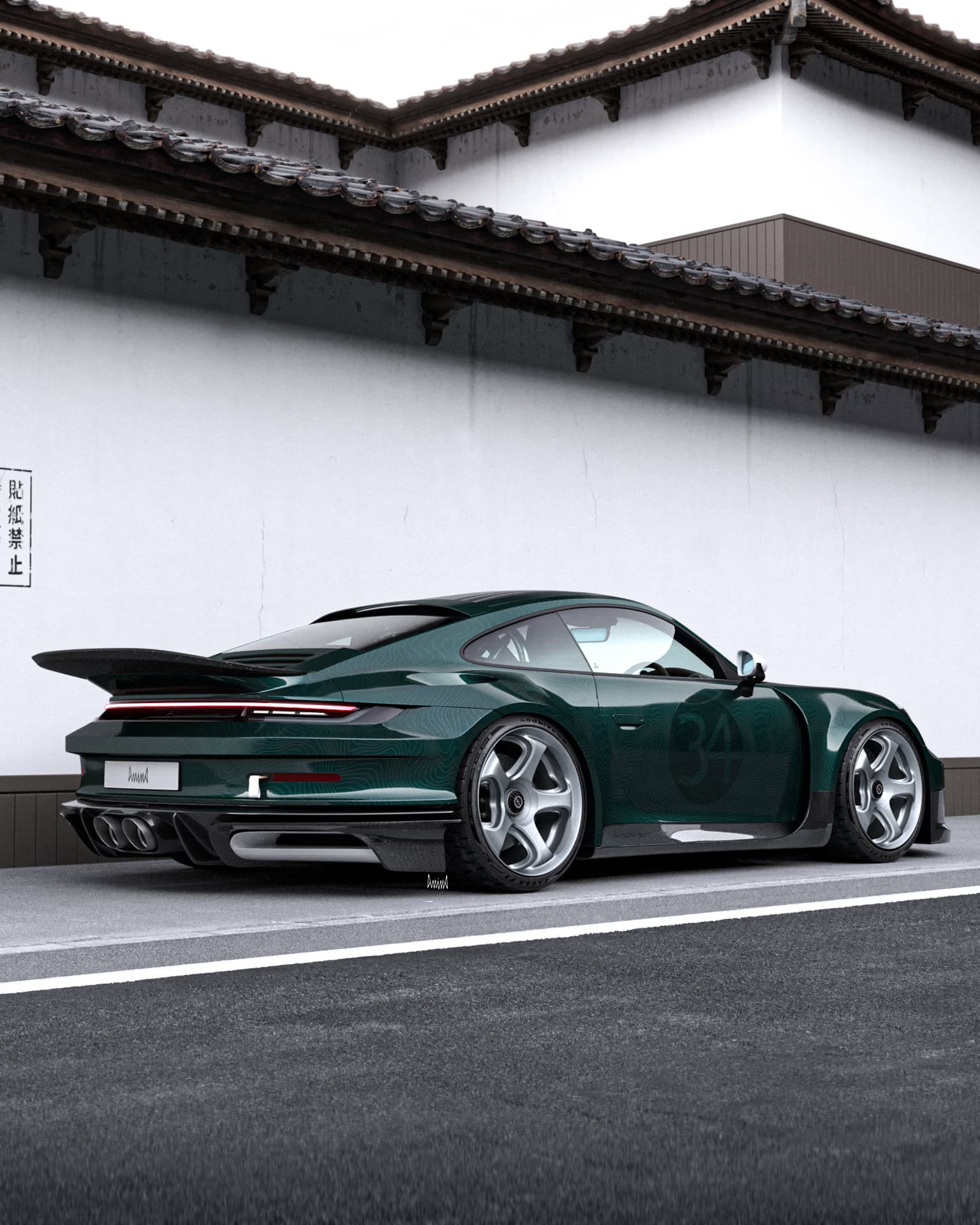 992 Porsche Custom Render - Brixton Forged™
