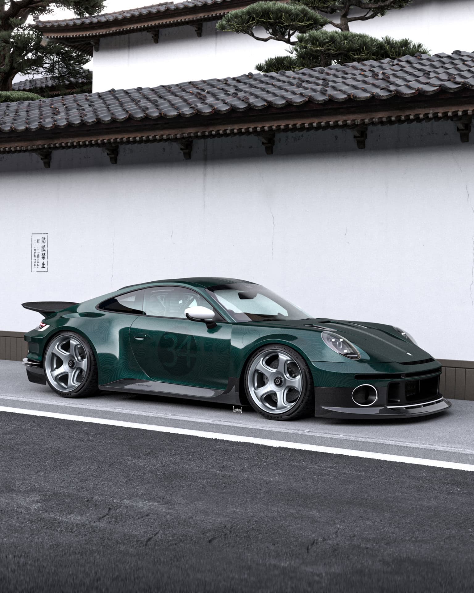 992 Porsche Custom Render - Brixton Forged™