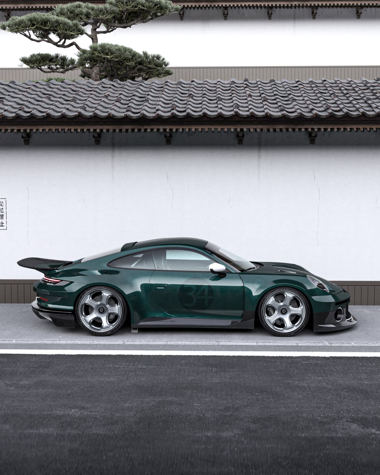992 Porsche Custom Render - Brixton Forged™