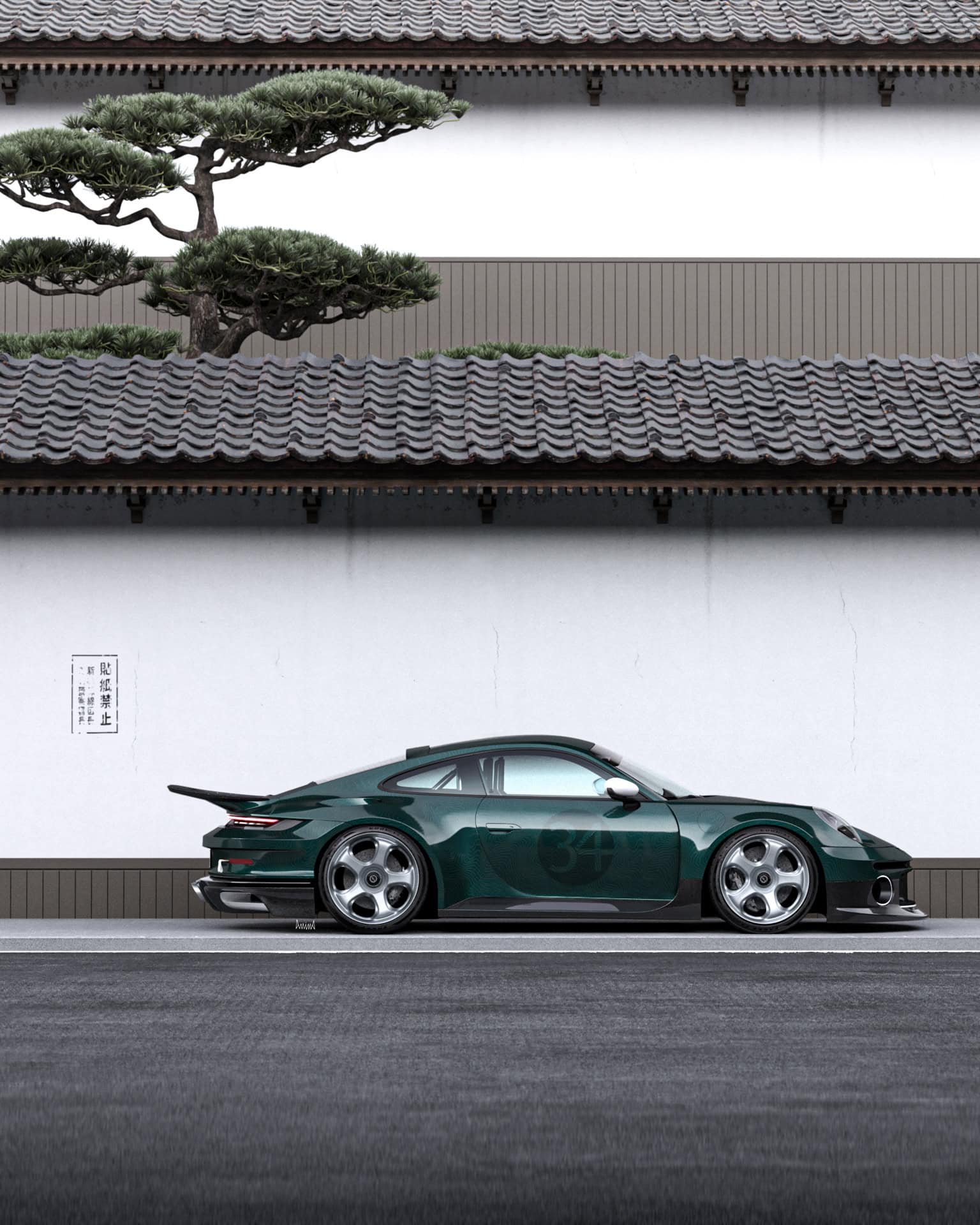992 Porsche Custom Render - Brixton Forged™
