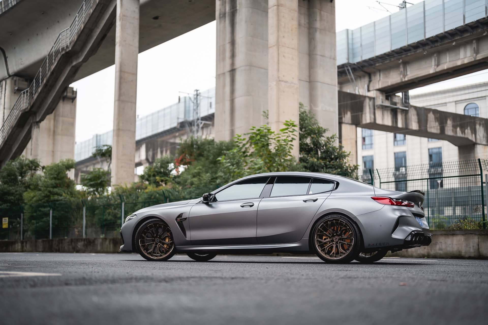 Silver BMW M8 Gran Coupe Competition - Brixton Forged™